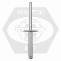 ABA 6-8L 3/16 (.376-.500)x0.675 ALUMINUM / ALUMINUM LARGE DOME HEAD ...