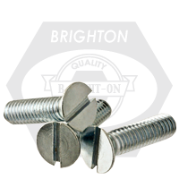 1/2"-13x1 1/4",(FT) FLAT HEAD SLOT MACHINE SCREW FLAT HEAD SLOTTED ZINC ...